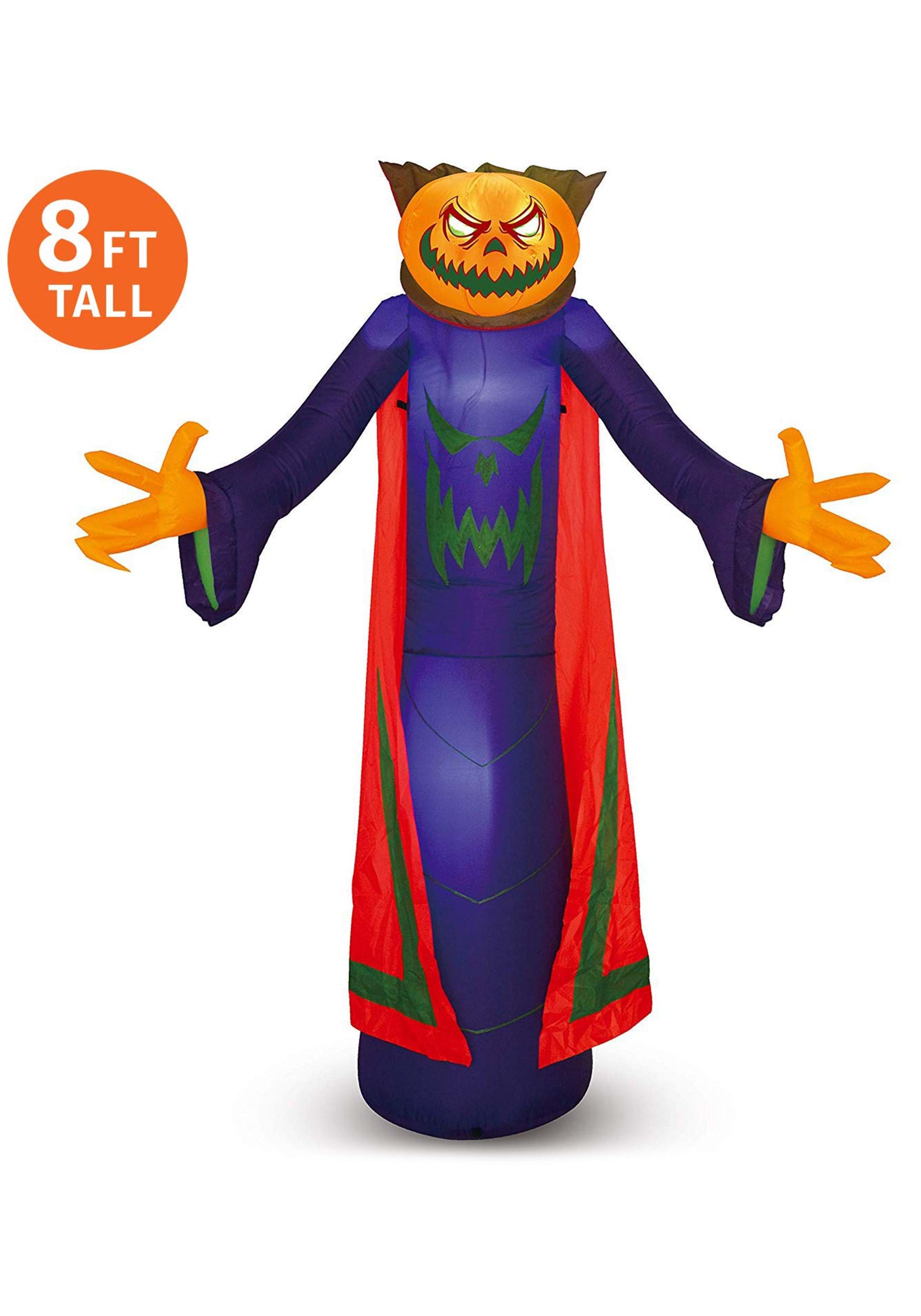 Inflatable 8FT Pumpkin Wizard Halloween Decoration | Halloween Inflatables