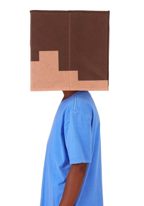 Adult Minecraft Steve Block Head