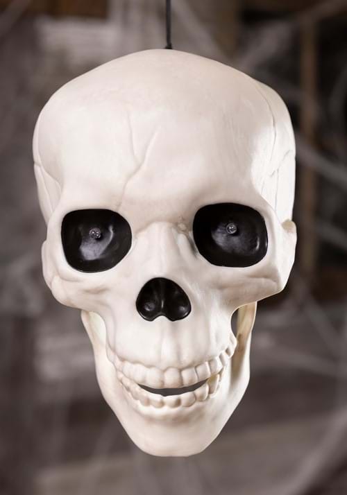 Life Sized Animated Hanging Skull Decoration