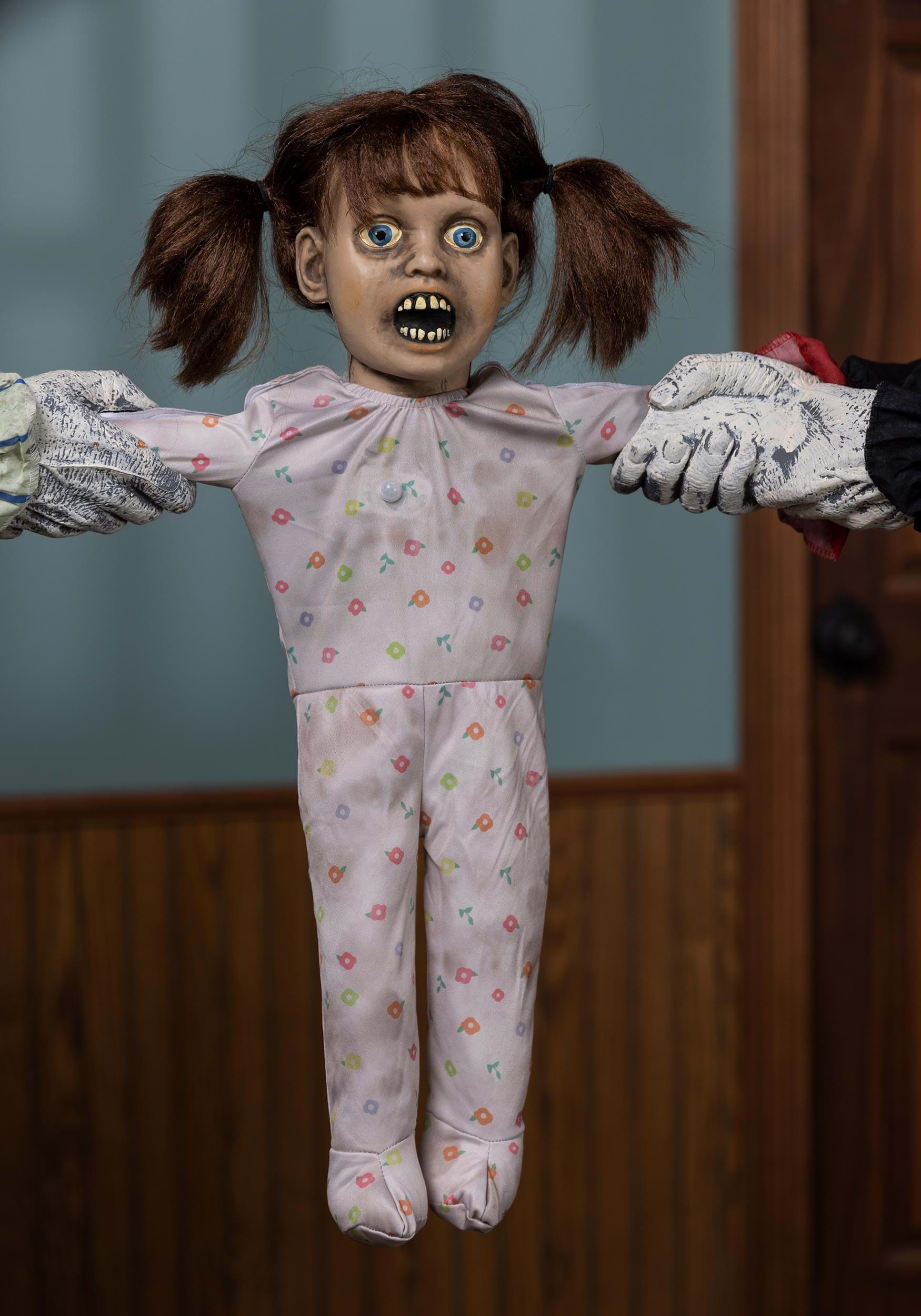 Animated Tug of War Evil Clowns Prop Decoration | Scary Decorations