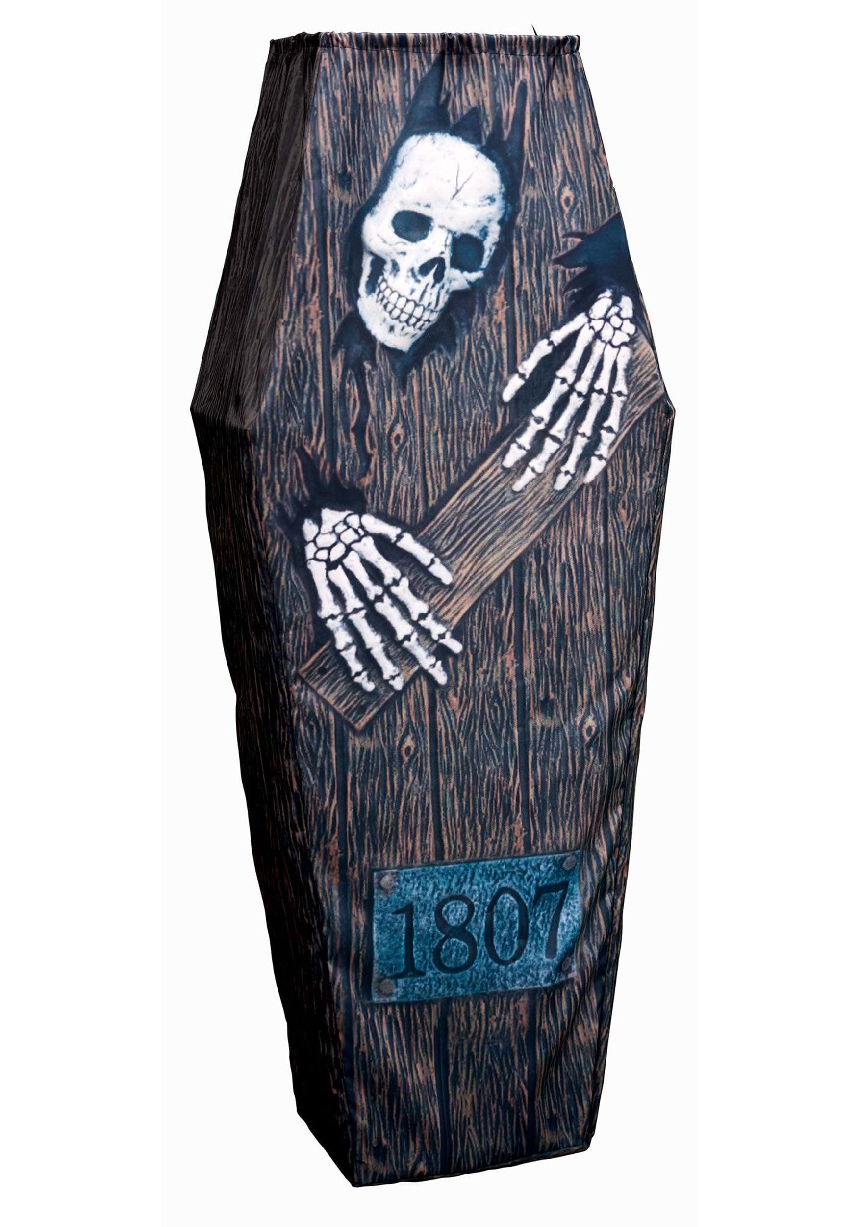5FT Skeleton Hanging Collapsible Coffin Prop | Skeleton Decorations