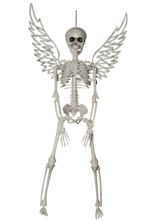 16" Hanging Skeleton with Wings Decoration | Skeletons