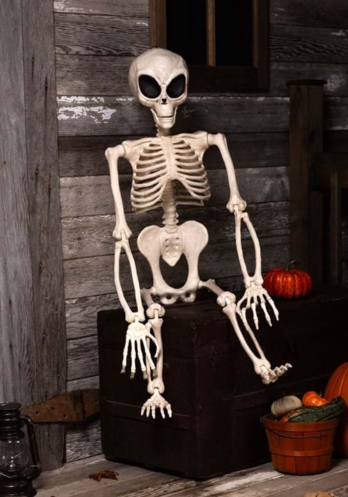 52" Alien Skeleton Halloween Prop | Alien Decorations