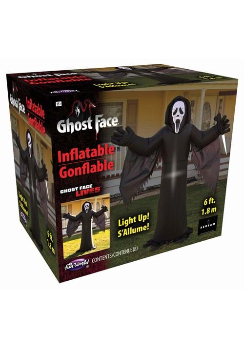 6FT Scream Ghost Face Inflatable Halloween Decoration | Inflatable ...